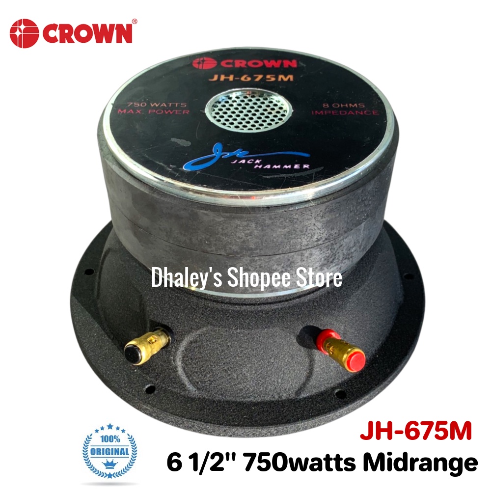 Original Crown JH-675M 6.5" Midrange 750watts Aluminum Die-Cast Midrange 6 1/2" Midrange ...