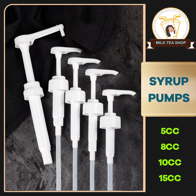 Dispenser Syrup Pumps Milk Tea Syrup Pump Bottle Press Pump Liquid Pump 5cc/8cc/10cc/15cc ...