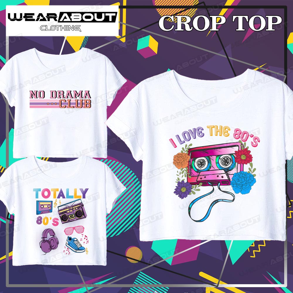 80's Shirt I 80's Graphic Tees I 80s Crop top Shirt I Trendy tops ...