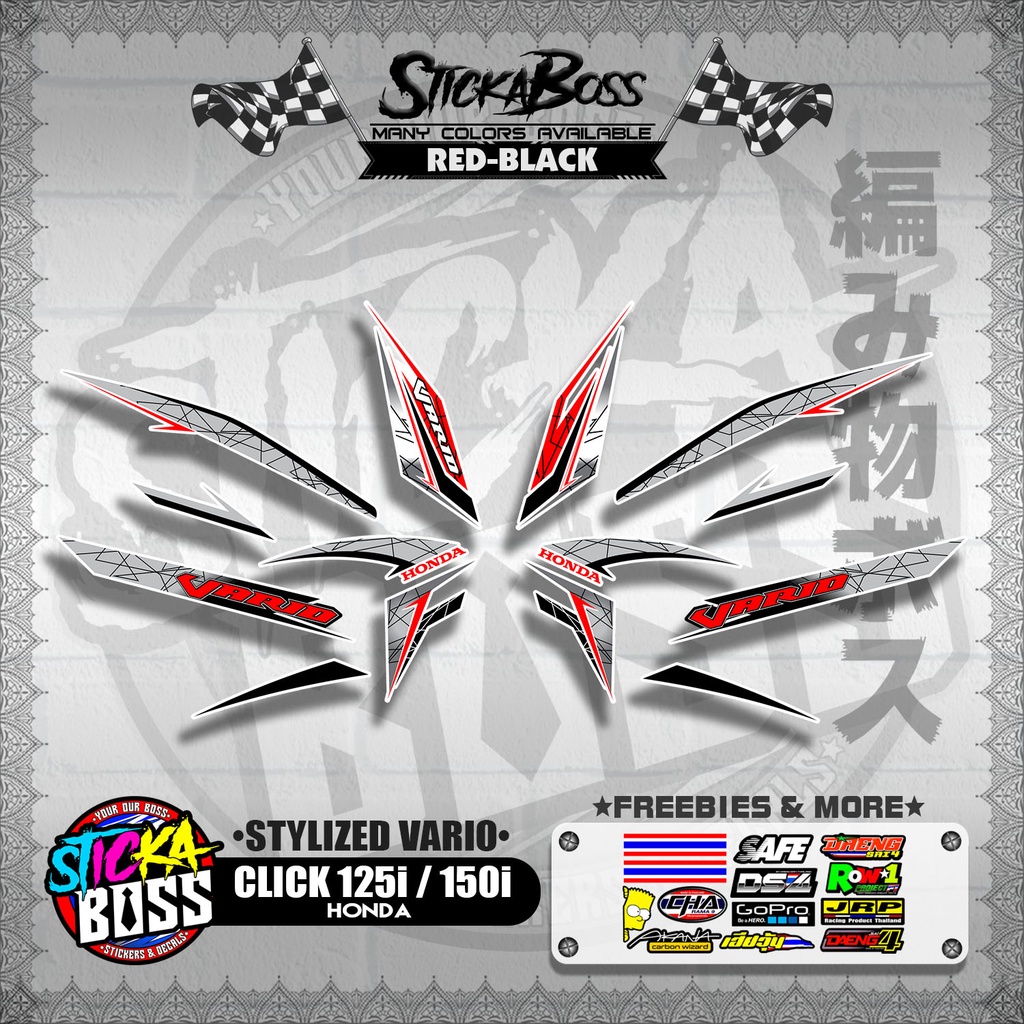 CLICK 125i / 150i V2 DECALS ( STYLIZED VARIO )【WITH FREEBIES】 | Shopee ...
