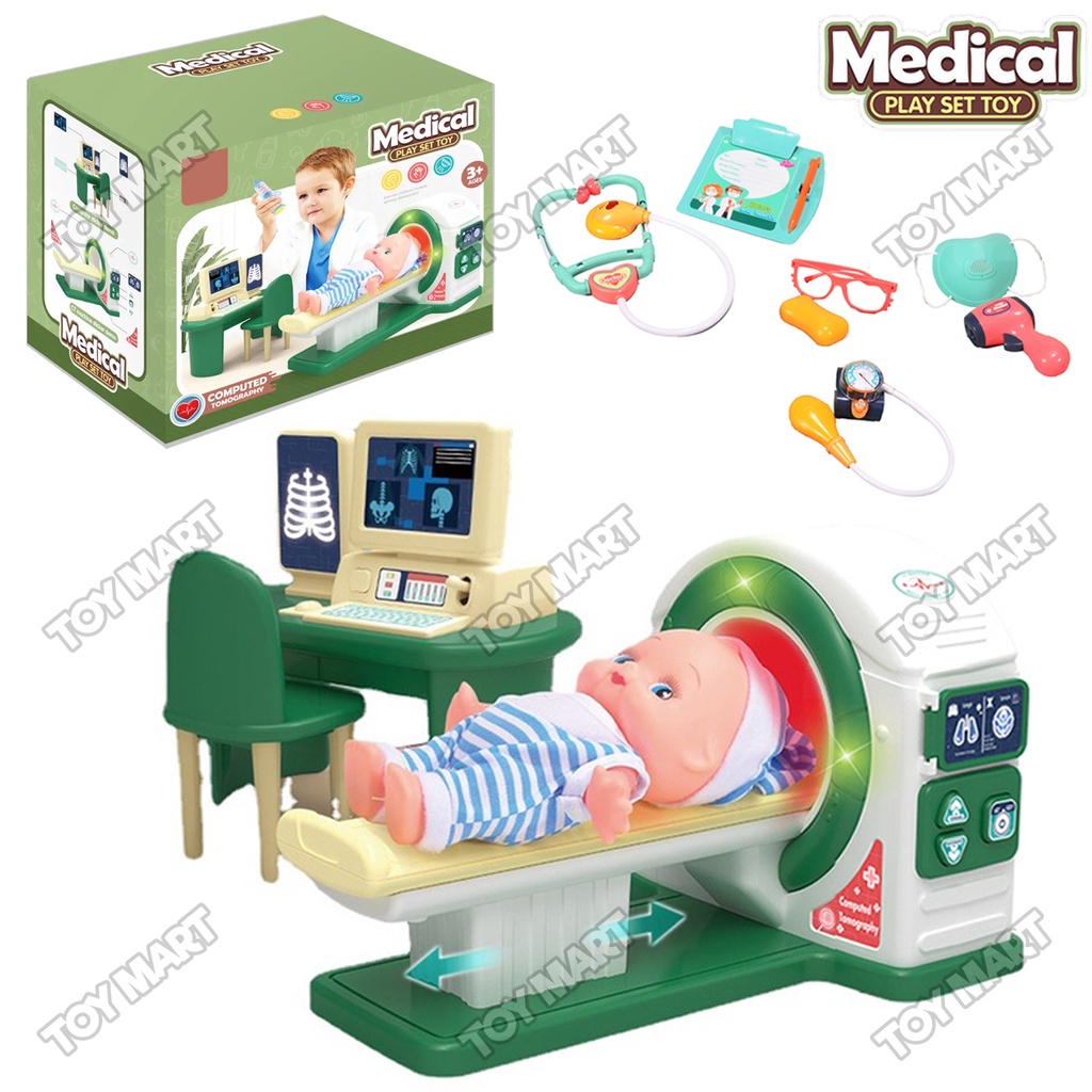 11/Pcs Simulated CT Scan Machine Medical Play Doctor Set Toy With ...