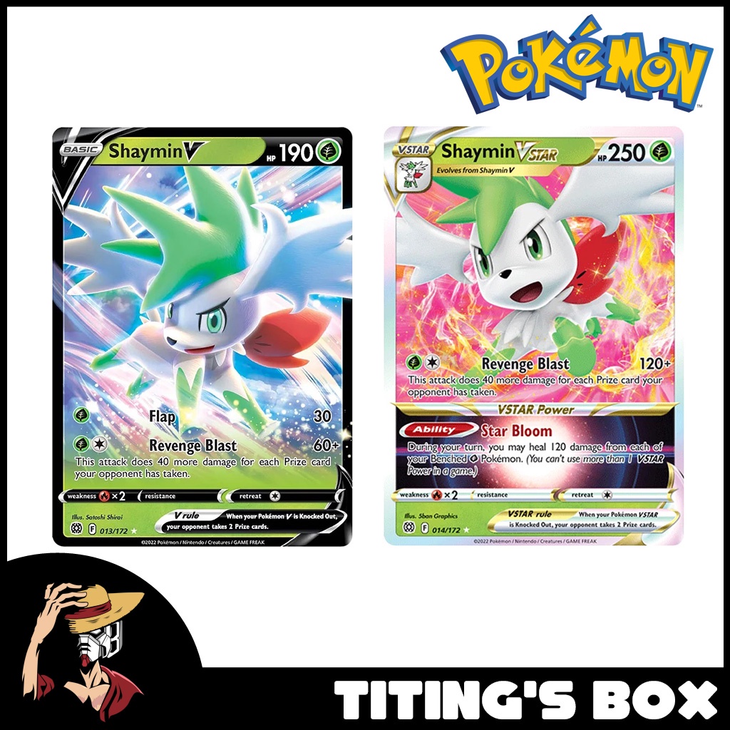 [EN] Pokemon TCG Shaymin V 013/172 & Shaymin Vstar 014/172 - Brilliant ...