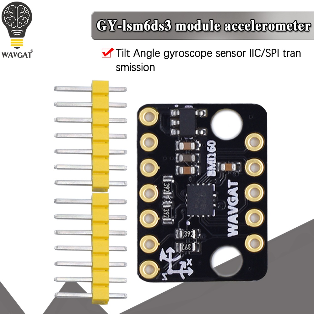 WAVGAT LSM6DS3 Accelerometer Gyro Embedded Digital Temperature Sensor Module SPI IIC I2C ...