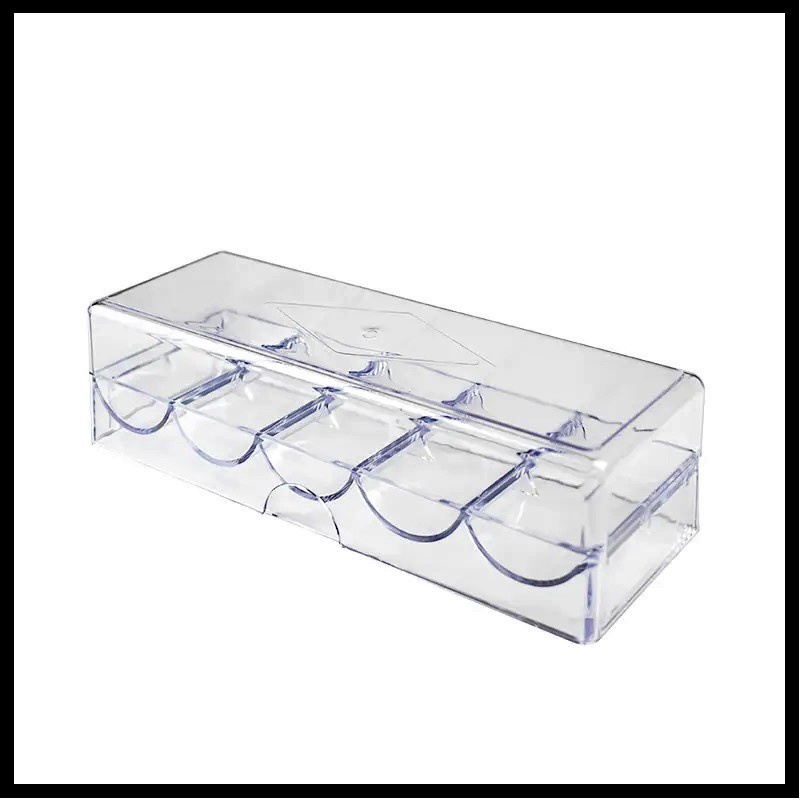 Clear Acrylic Poker Chip Rack/Tray with Lid for 40 mm chips | Shopee ...