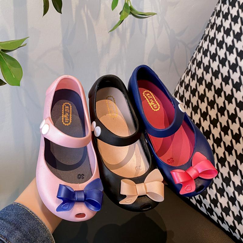 Melissa Mini Girl kids Jelly shoes High Quality Princess Shoes Bow Baby ...