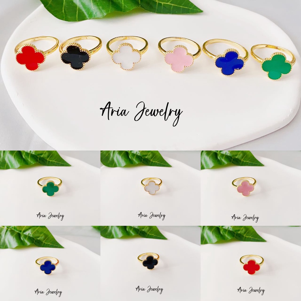 Aria 18K Gold Simple Ring clover Women vca fashion ring accessories ...
