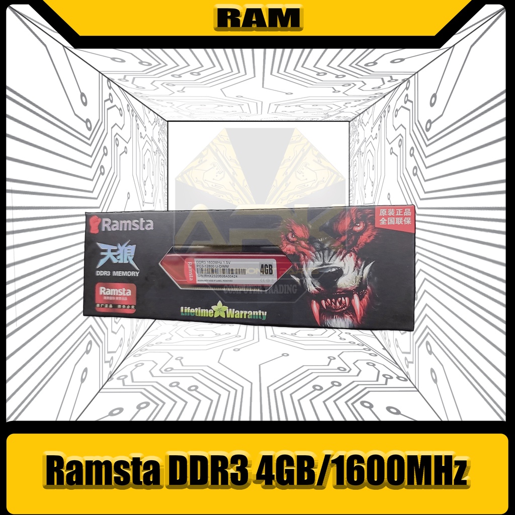 Ramsta 4GB DDR3 1600MHZ DESKTOP | Shopee Philippines