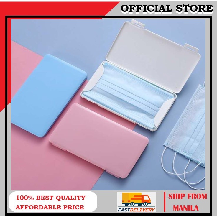 FACE MASK CASE Dustproof Carry Box Masks Container Protective Organizer ...