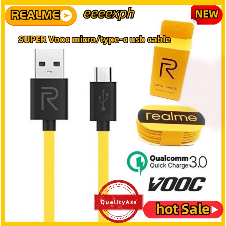 Realme Data Cable 3A Vooc Fast Charging Micro USB/TYPE-C USB cable fast ...