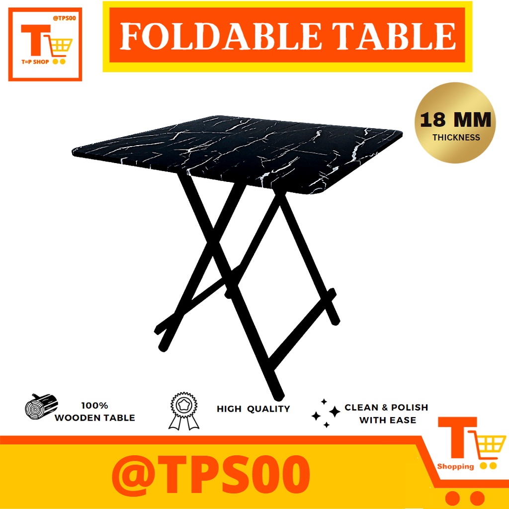 FOLDABLE MARBLE TABLE- DINING TABLE | Shopee Philippines