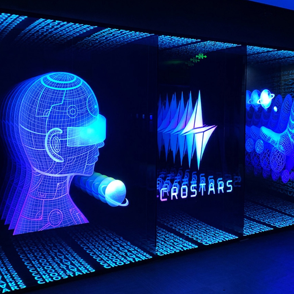 Abyss Mirror Light Box Store Sign Customized Board Background Wall ...