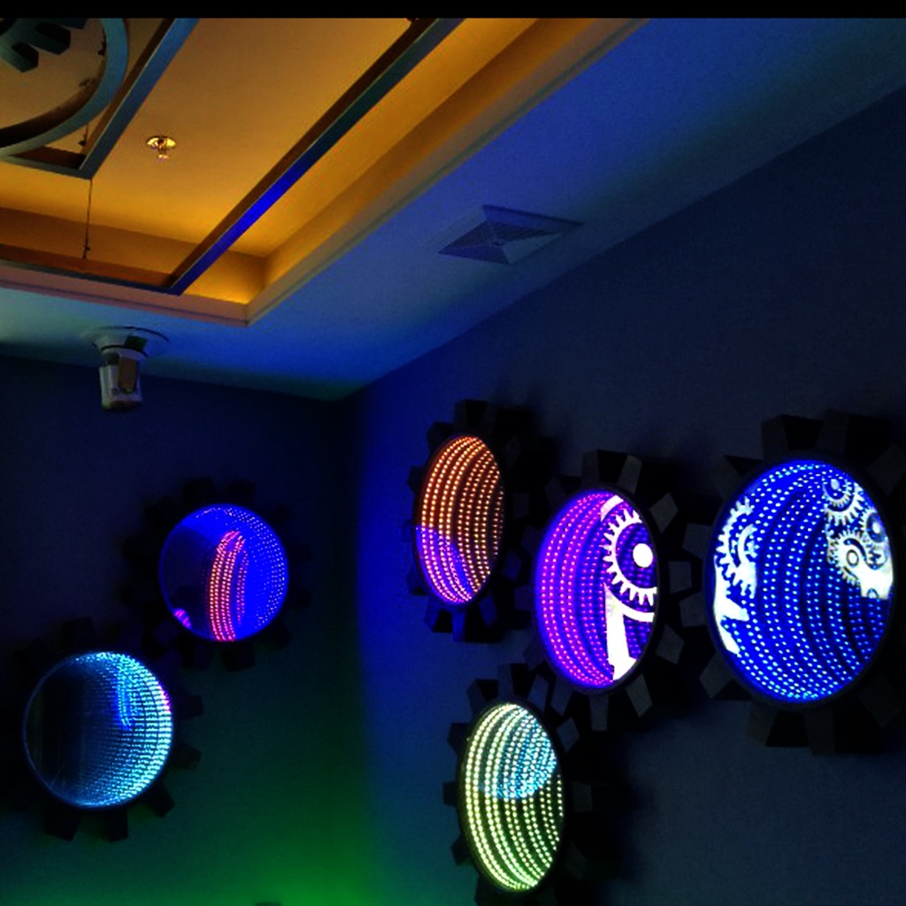 Melaleuca Mirror Background Wall Neon Light Abyss Box Luminous ...