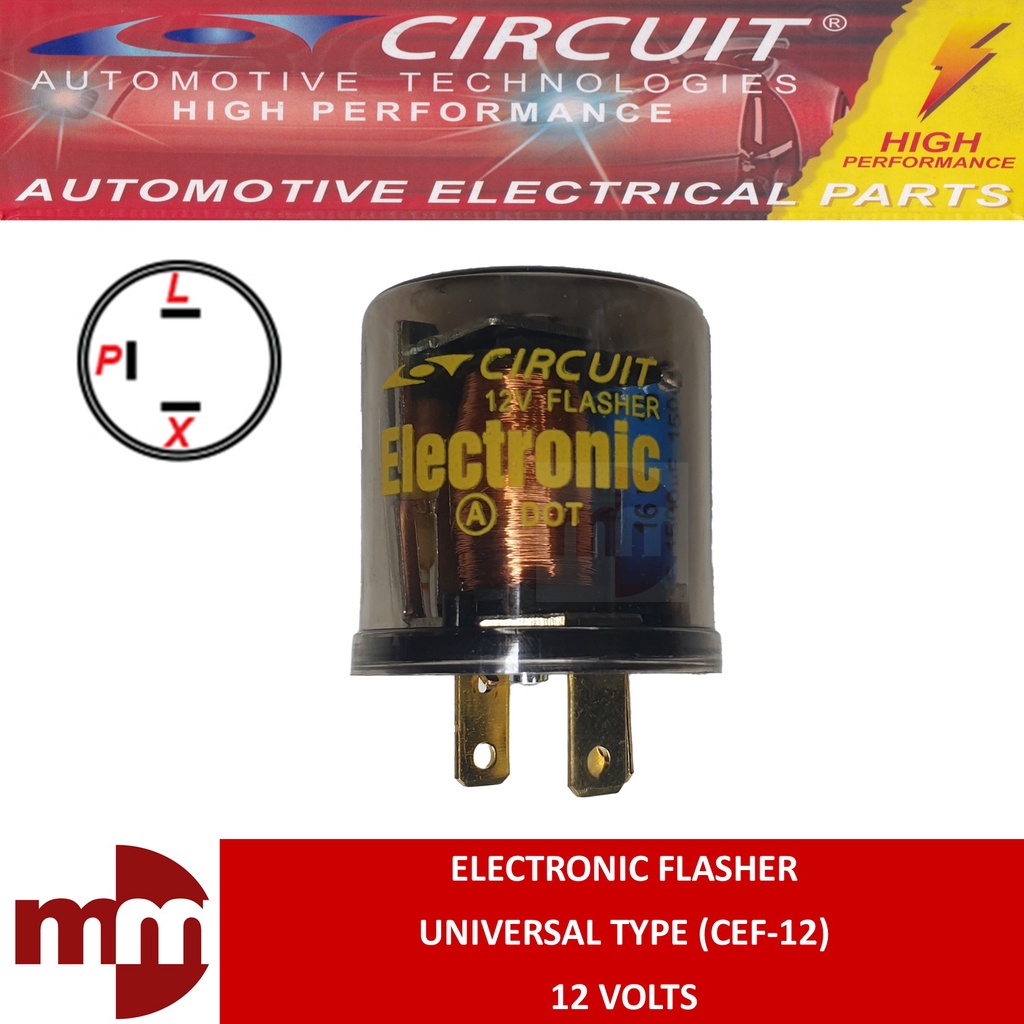 CIRCUIT ELECTRONIC FLASHER RELAY 12 VOLTS / 24 VOLTS (UNIVERSAL TYPE ...