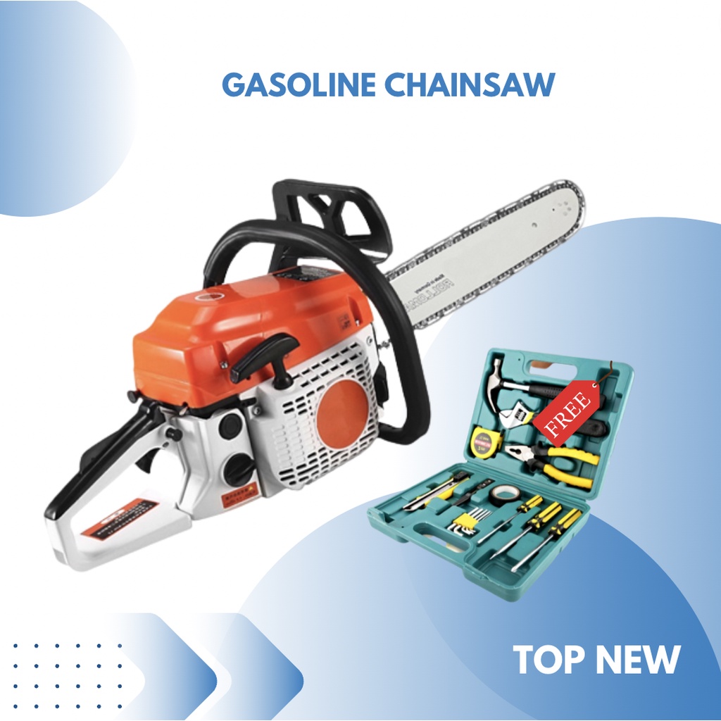 New 52/58cc High Power Heavy Duty Gasoline Chainsaw Free 16 Pcs ...