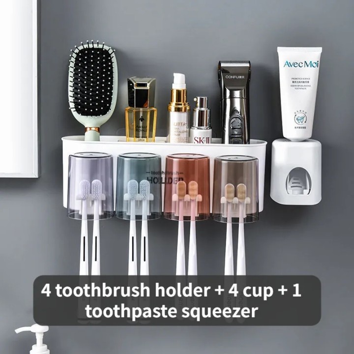 toothpaste Storage Toothpaste Dispenser Makeup Holder toothbrush holder ...
