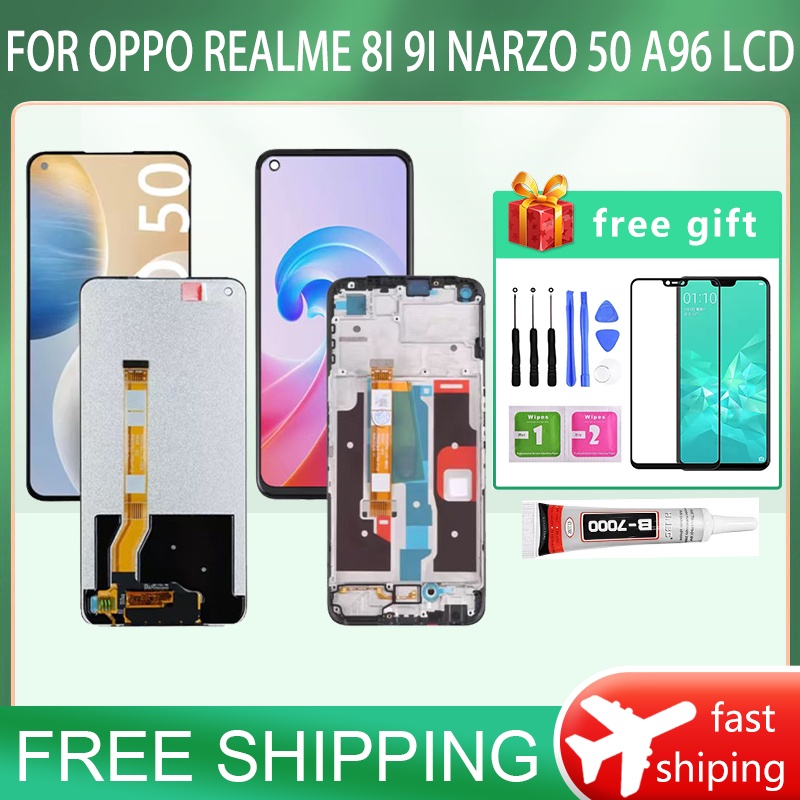 Original For OPPO Realme 8i 9i Narzo 50 a96 CPH2333 LCD Display Screen ...