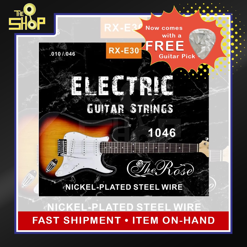 The Rose Electric Guitar Strings RX-E30 | Complete 6pcs Full Set [.010 ...