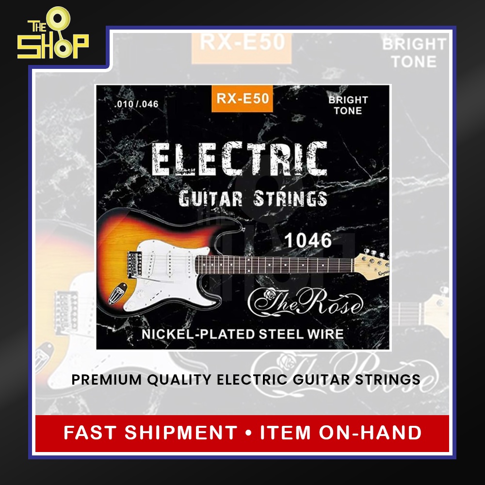 The Rose Premium Electric Guitar Strings RX-E50 | Complete 6pcs Full ...