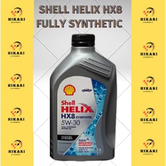 Shell helix HX8 SAE 5W-30 Fully Synthetic Diesel Engine Oil 1 Liter ...