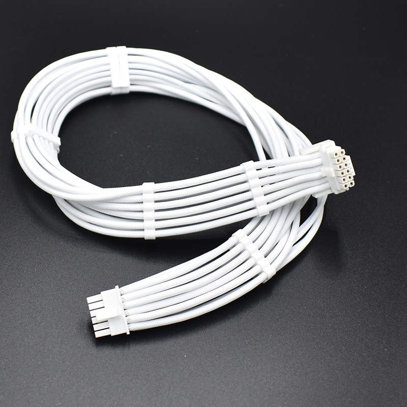 50cm 90 degree Angle ATX 3.0 Pcie 5.0 12VHPWR Male to Male Sleeved ...