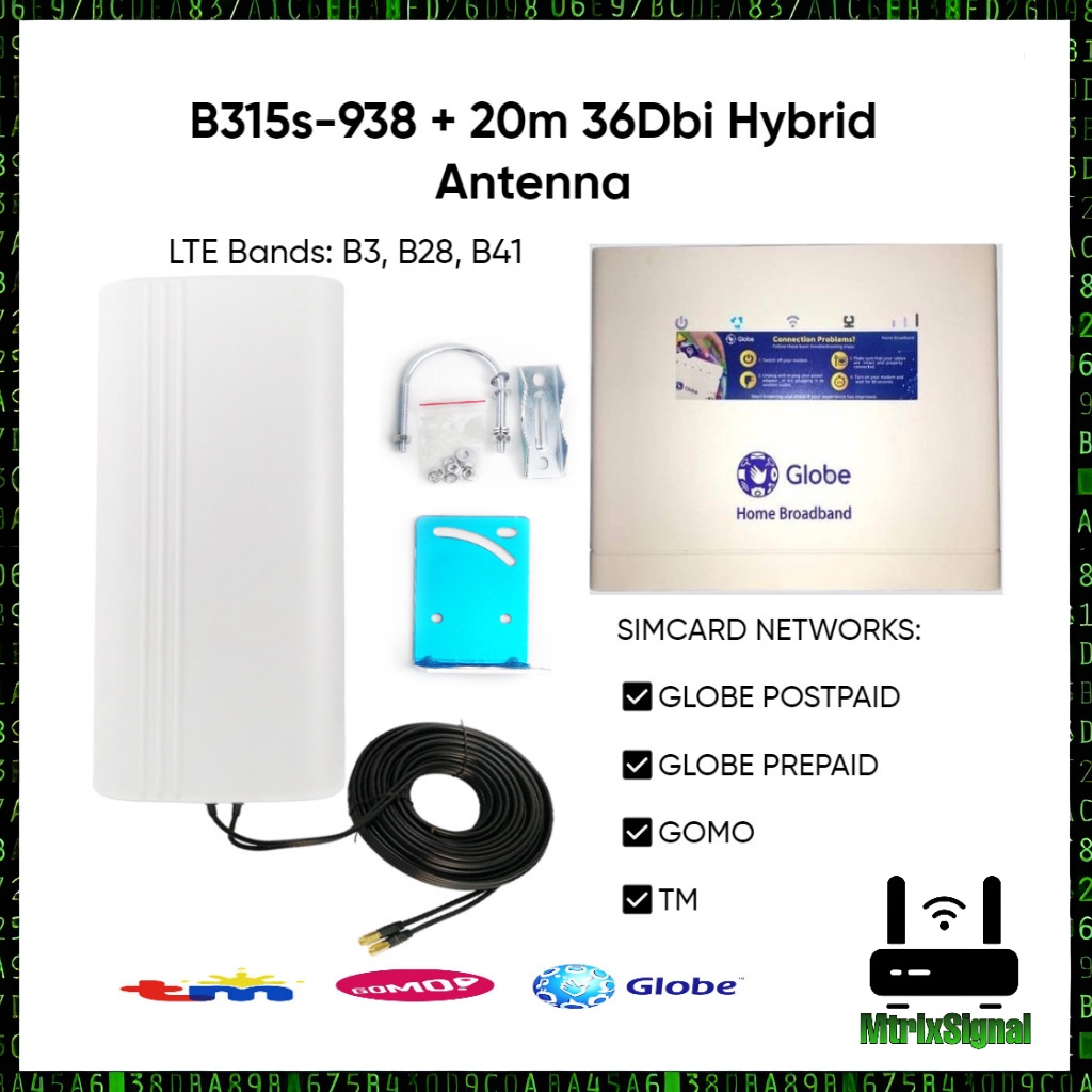 B315s 938 Modem With Full Admin Access With 20 meters 36 dbi Hybrid ...