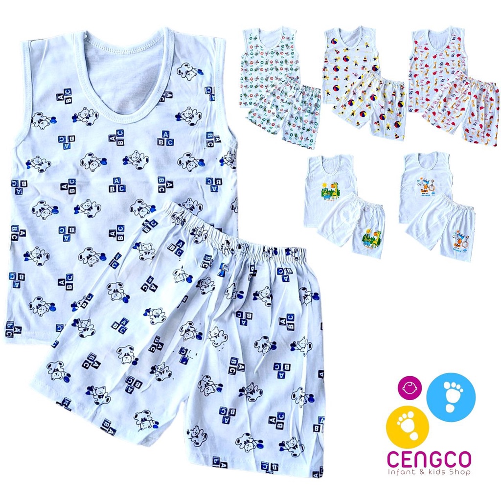 Cengco 3 Pairs Sando Terno Short for Baby Boys Newborn to Toddler Pure ...