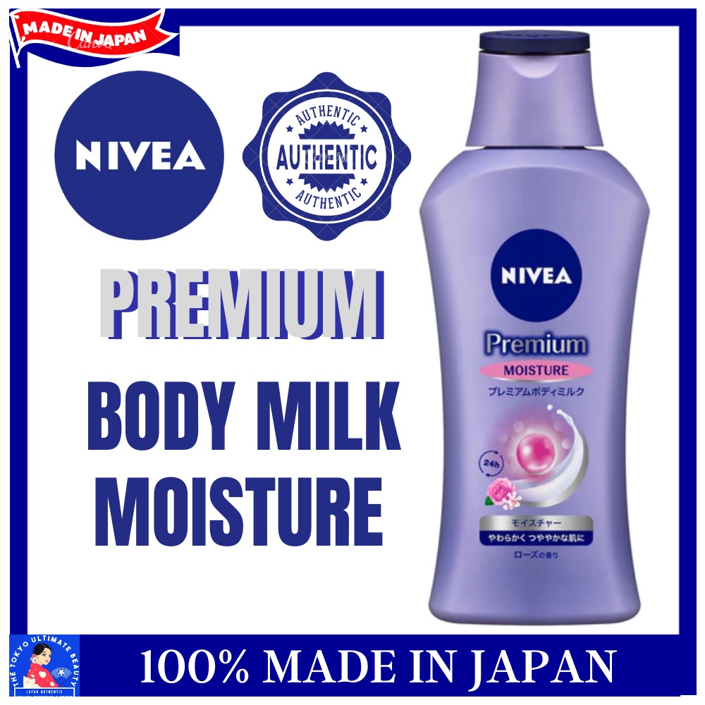 Nivea Premium Body Milk Moisturizer Rose Scent, 7.1 oz (200 g), For Soft and Glossy Skin ...
