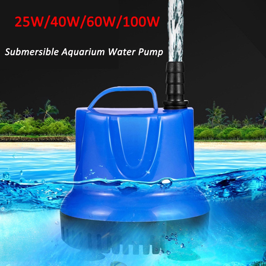 25W/40W/60W/100W Hydroponic Submersible Aquarium Water Pump Fish Tank ...