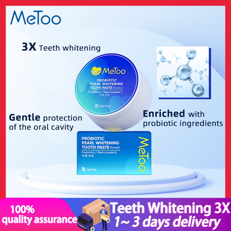 MeToo Teeth Whitening Powder/Whitening Tooth Powder/Probiotics/Pearl ...