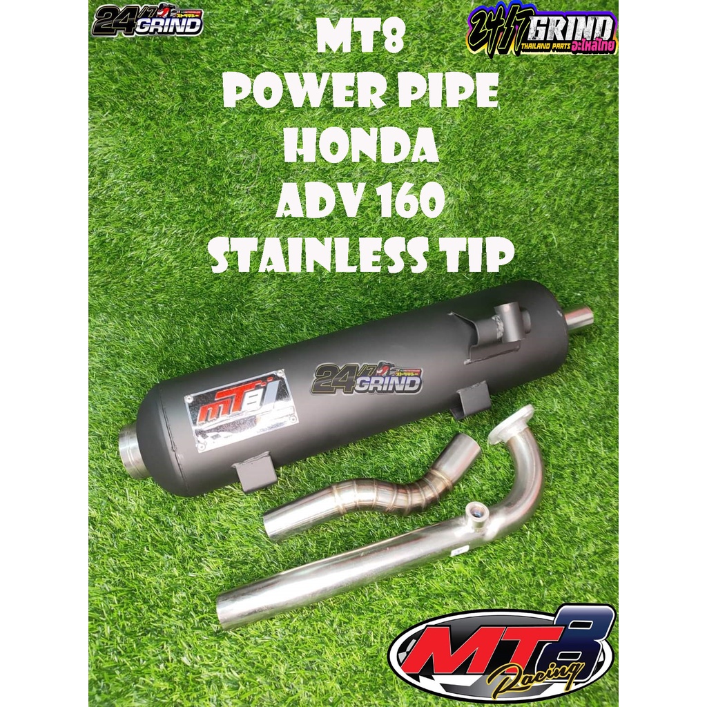 MT8 POWER PIPE HONDA ADV 160 STAINLESS TIP THAILAND MADE | Shopee ...