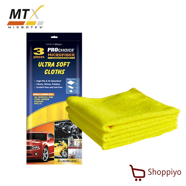 Microtex MTX Prochoice Microfiber Ultra Soft Cloth Set of 3 | Shopee ...