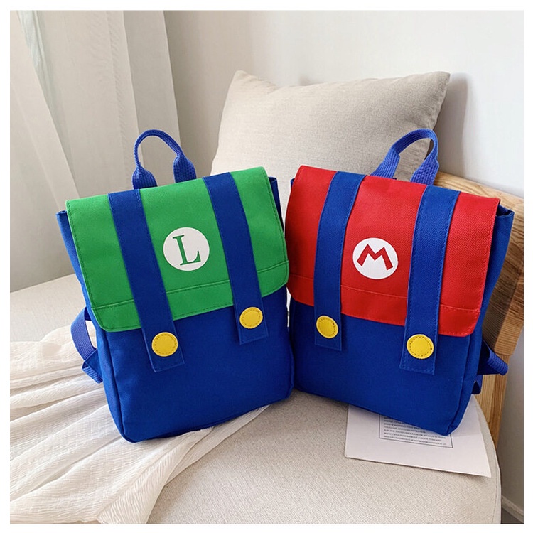Super Mario Bros. Backpack Children Bag Luigi Yoshi Princess Character ...
