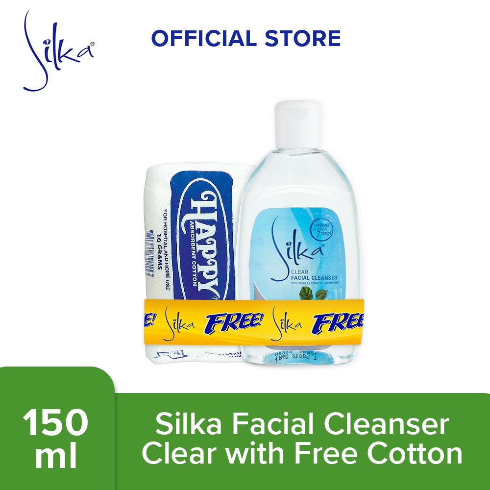 Silka Facial Cleanser Clear Free cotton ( buy FC take cotton) | Shopee ...