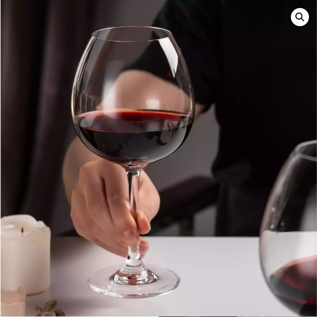 S96bg66 Tall Crystal Glass Big Belly Burgundy Glass Wine Glass Shopee Philippines