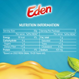 Eden Cheddar - Processed Filled Cheese Spread 430g made from Milk (Set ...