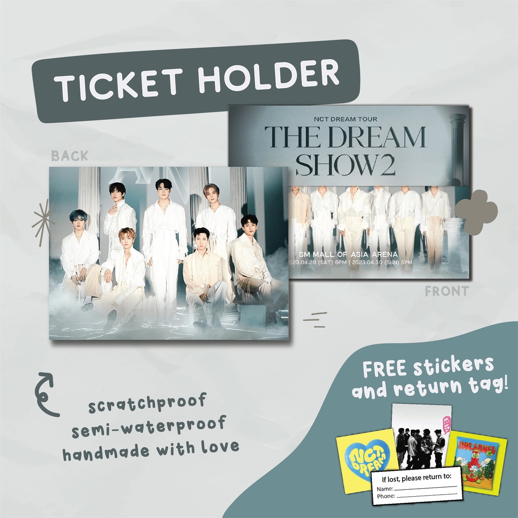 SCRATCHPROOF NCT Dream The Dream Show 2 in Manila Ticket Holder | Shopee Philippines