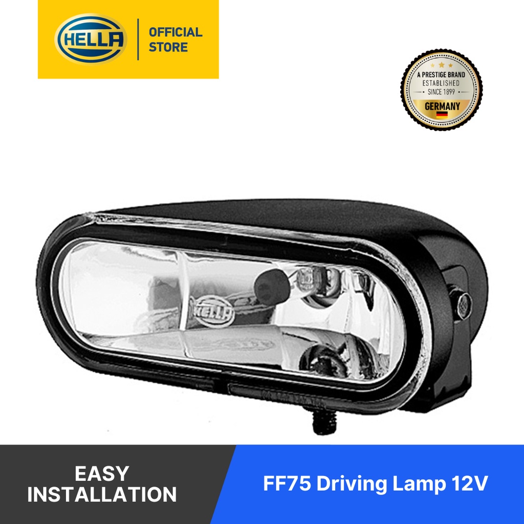 HELLA Ff75 Driving Lamp 12V 1 Pc - 008 284 011 Auxiliary Light Clear ...