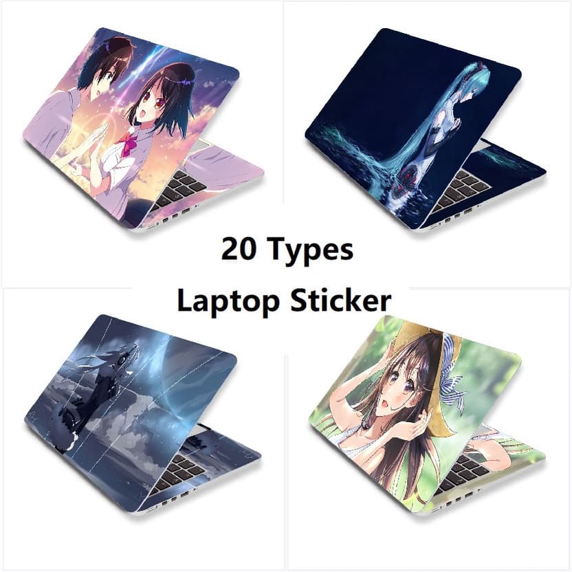 20Types Cartoon Character Laptop Sticker 2Pcs Universal Notebook ...