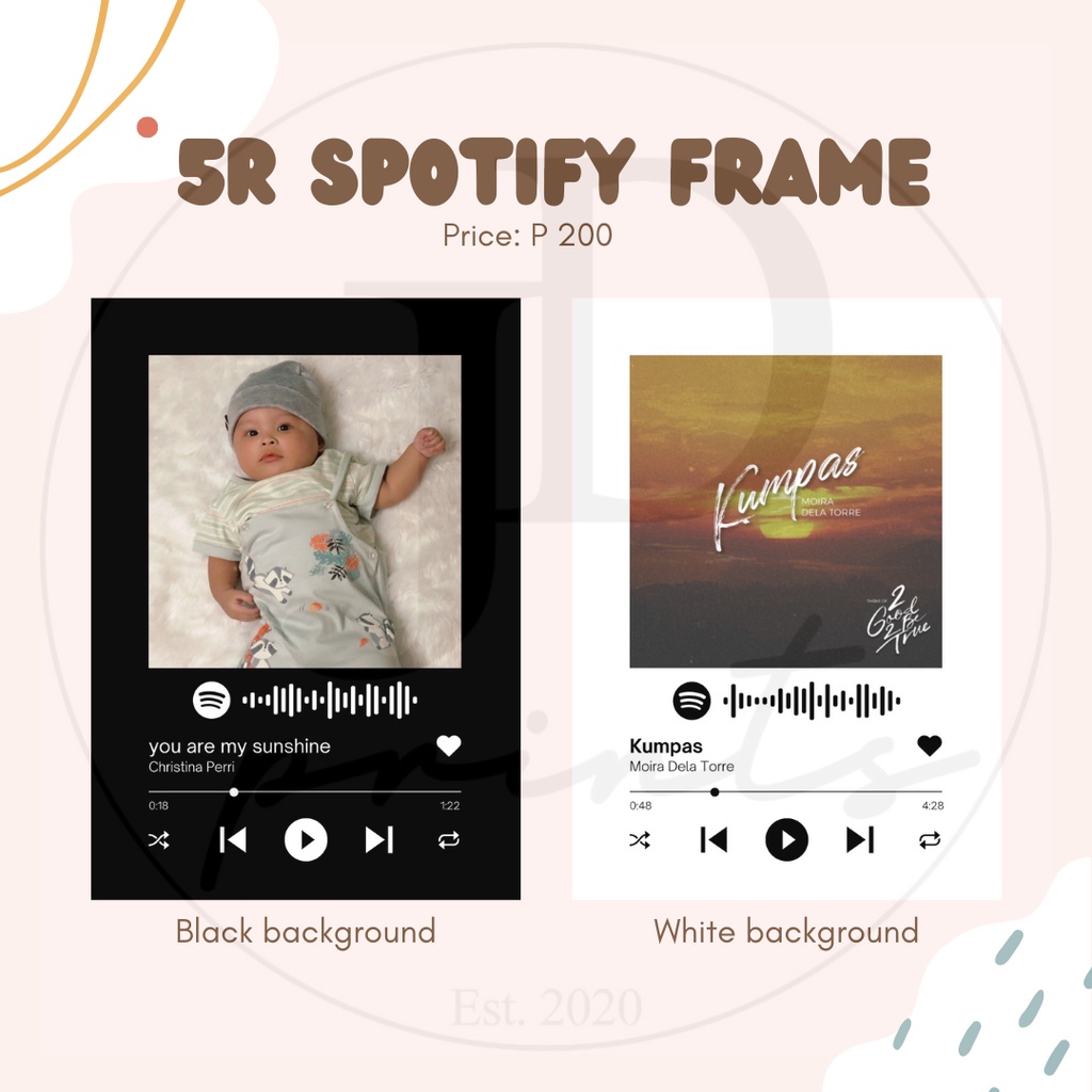 Customized Spotify Code on Frame (5R Spotify code frame) | Shopee ...
