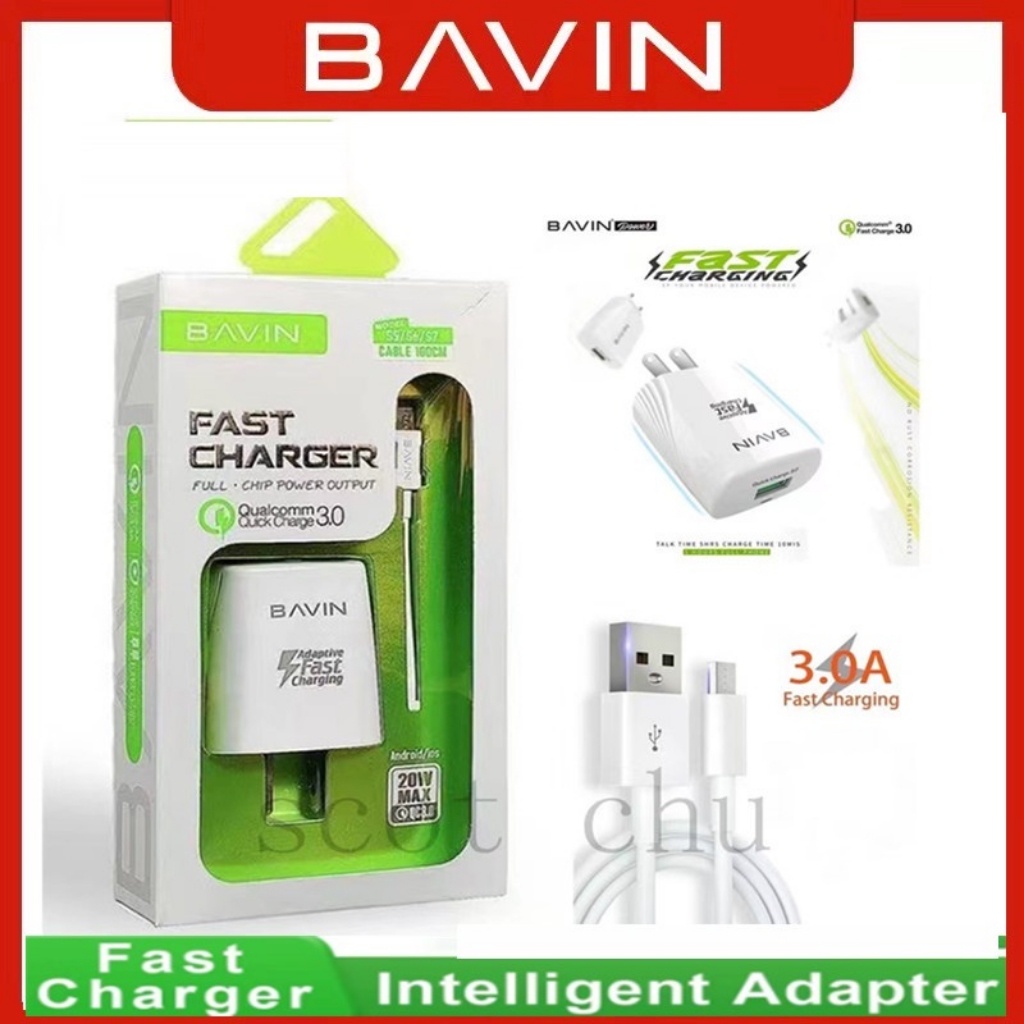BAVIN PC586 Qc3.0 Fast Charging Charger Qualcomm 20W Adapter Usb Port ...