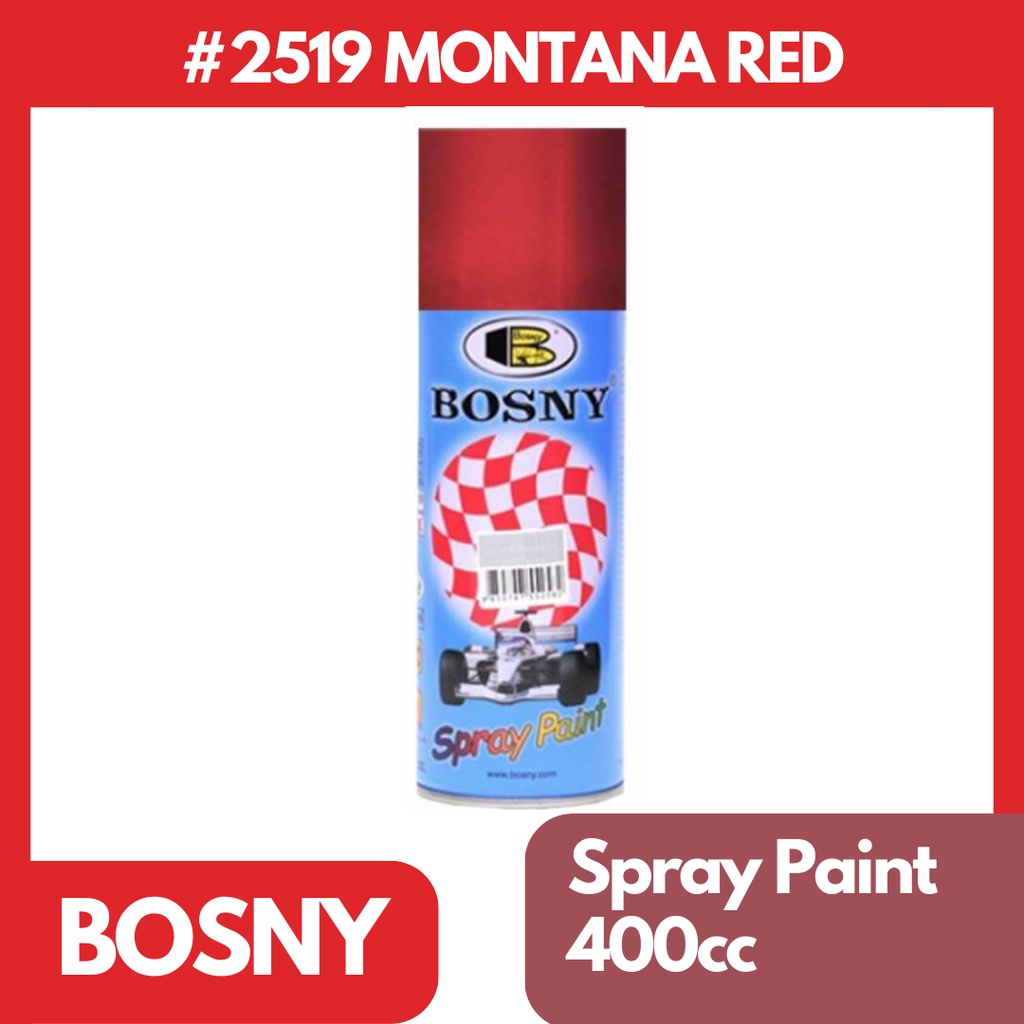 Bosny #2519 Montana Red Original Acrylic Spray Paint 400cc | Shopee ...