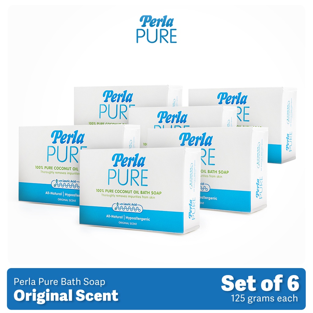 Perla Pure Bar – Natural Bath Soap Set of 6 | Derma-tested ...