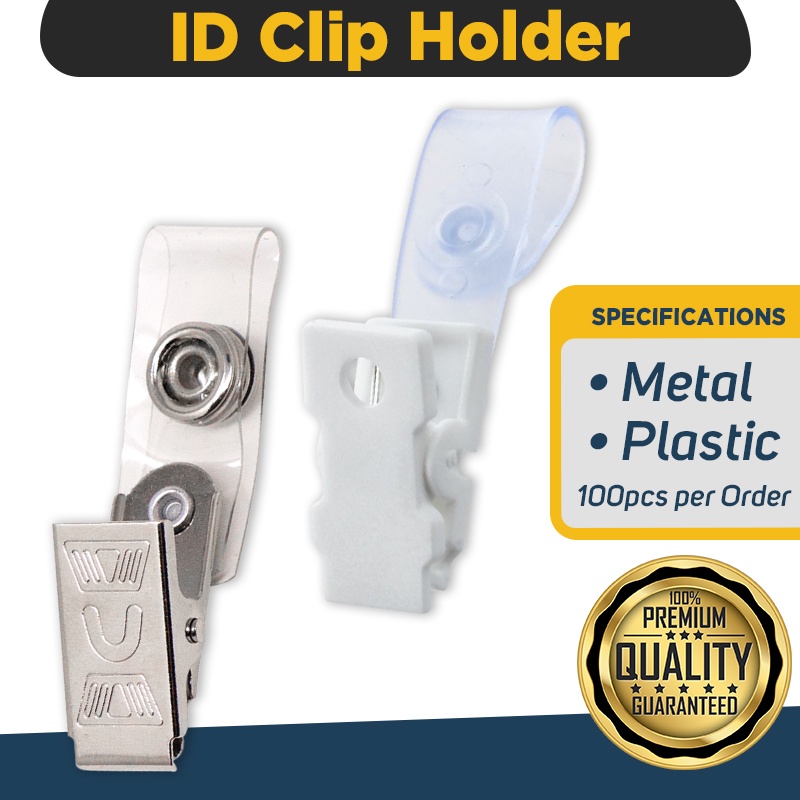 Badge ID Clip Holder for ID'S (100 pcs per order) Metal | Shopee ...