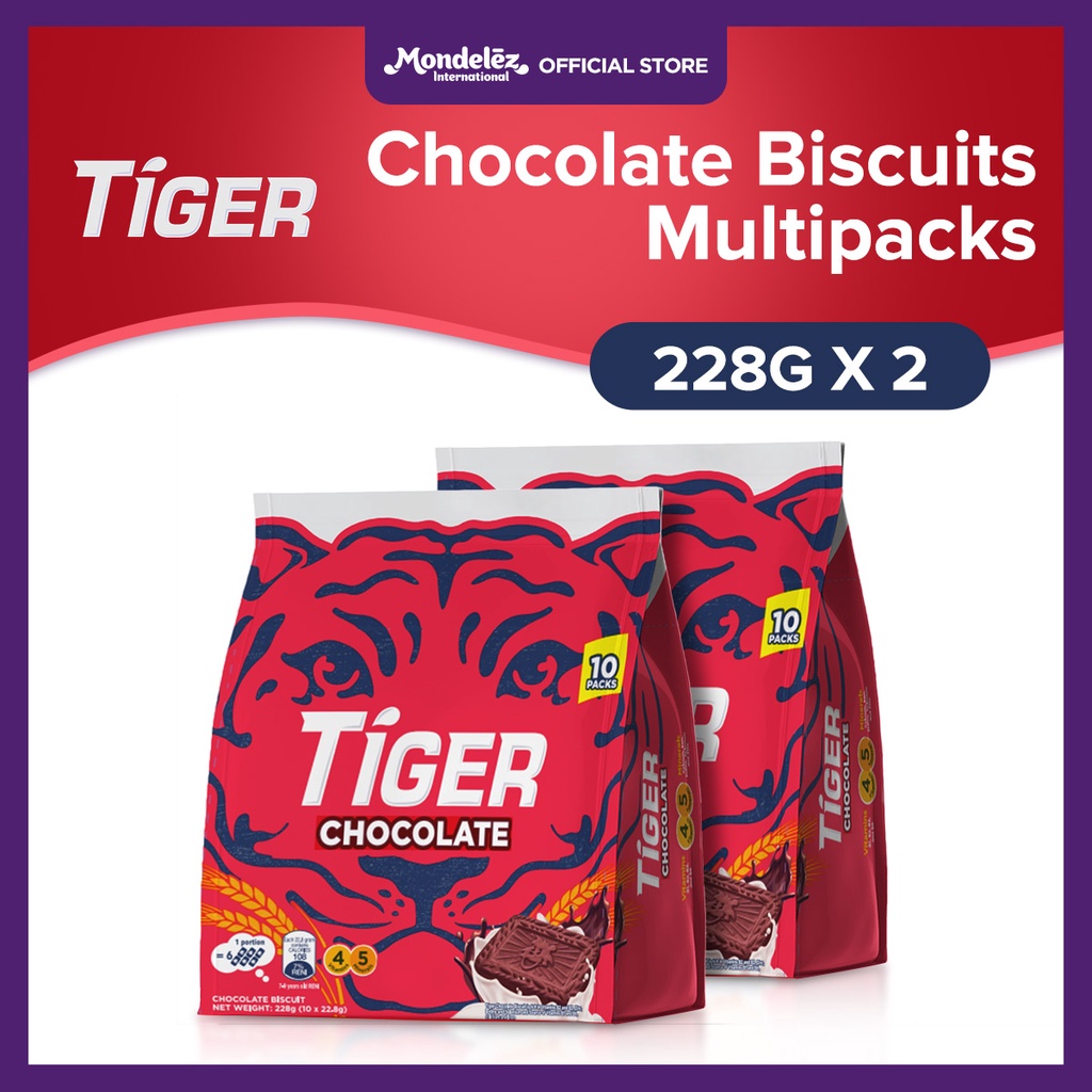 Tiger Energy Biscuits Multipack - Chocolate Flavor 228g (Set of 2 ...