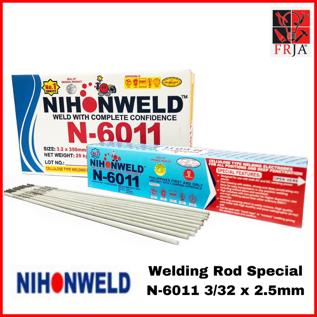 N-6011 NIHONWELD SPECIAL WELDING ROD 2.5mm (3/32) (SOLD PER 10 KILOS ...