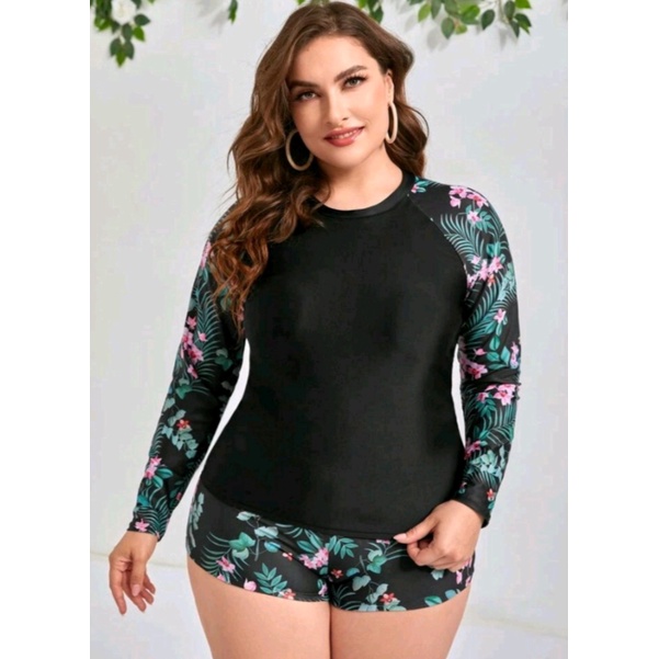 DYOSAB PLUS SIZE RASH GUARD [ZAKRA] | Shopee Philippines