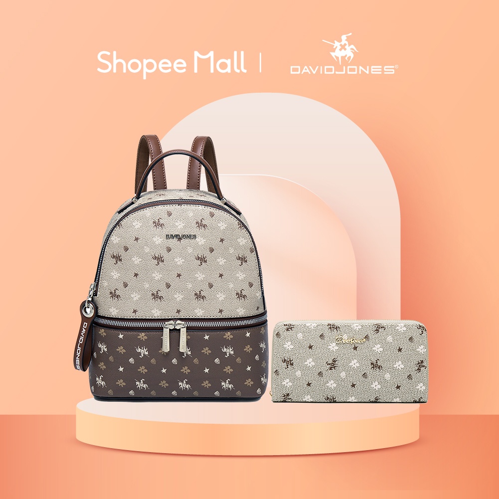 [Happy Box] Shopee x David Jones Gift BoxWomen backpack PU leather ...