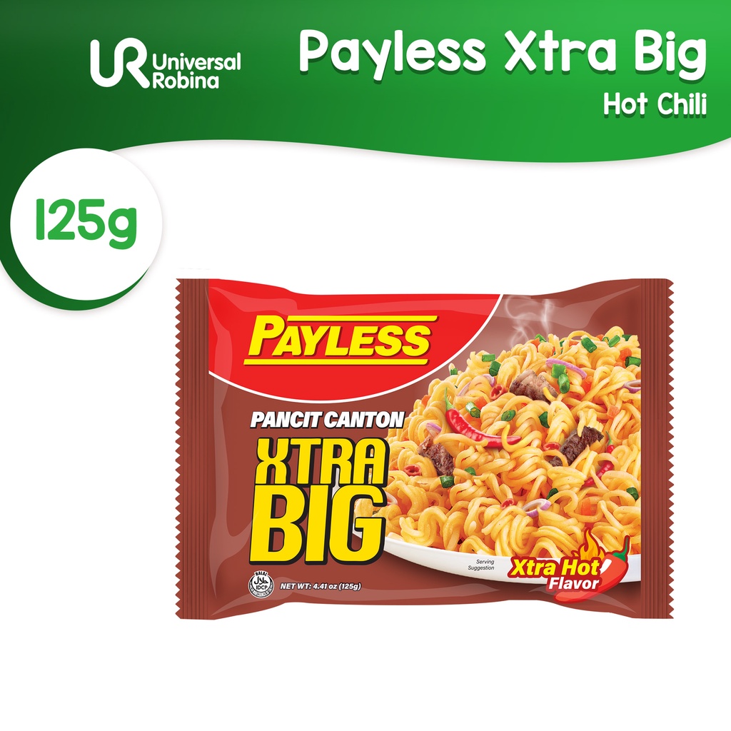 Payless Xtra Big Pancit Canton Hot Chili (125g) | Shopee Philippines