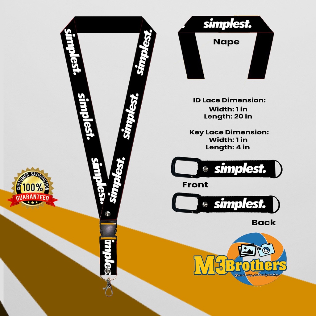 SIMPLEST Lanyard with Key Lace or Key Tag | Shopee Philippines