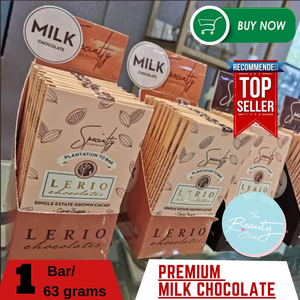 Gluten-Free Premium MILK Chocolate Bar Lerio Chocolate - 1 Bar/63grams ...